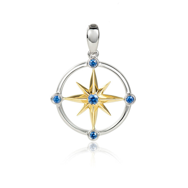 Compass Rose Pendant, 14Kt - Cedar Chest Sanibel