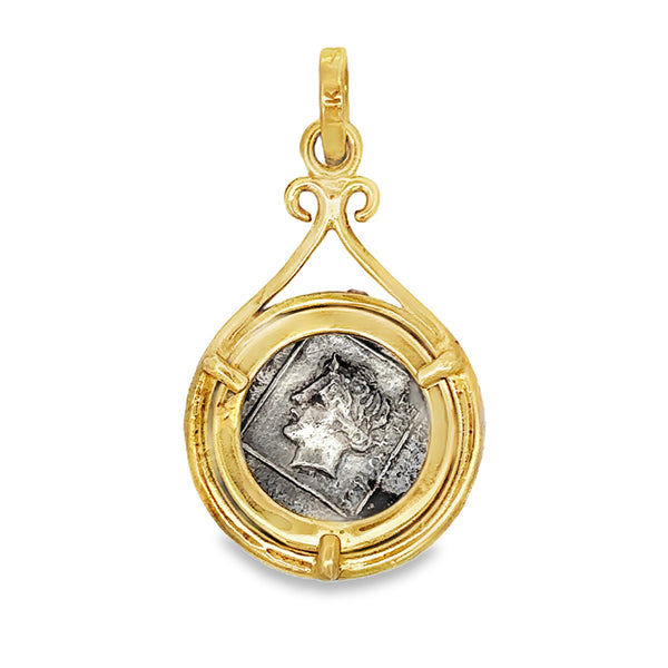 Ancient Greek AR Tetrobol- Griffin/Apollo, 14Kt - Cedar Chest Sanibel