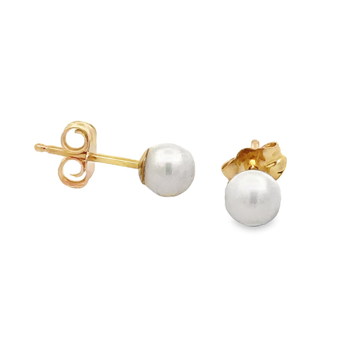 Pearl Stud Earrings 4.5mm 14Kt Cedar Chest Sanibel