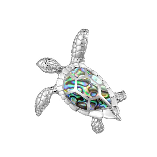 Turtle Pendant, Sterling and Abalone - Cedar Chest Sanibel