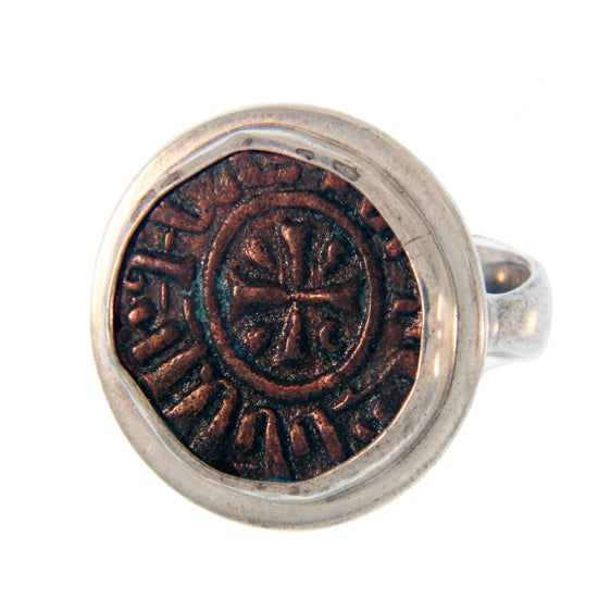 Ancient Armenian Copper Kardez Coin Ring - Cedar Chest Sanibel