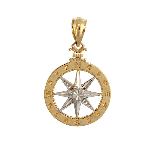 Compass Rose Pendant, 14Kt - Cedar Chest Sanibel