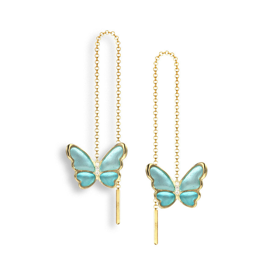 Butterfly threader earrings store